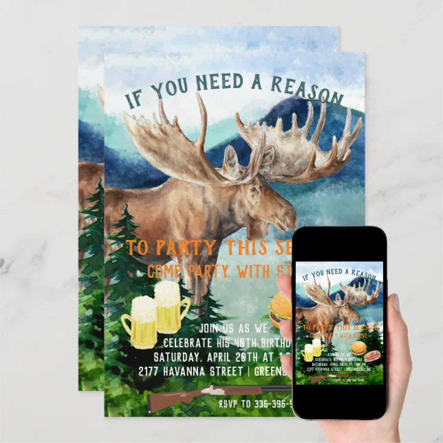 Hunting Themed Party Invitation | Zazzle