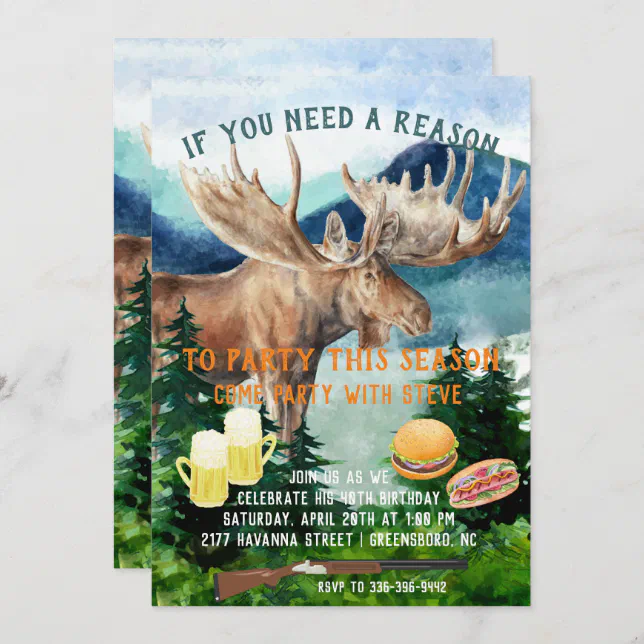 Hunting Themed Party Invitation | Zazzle