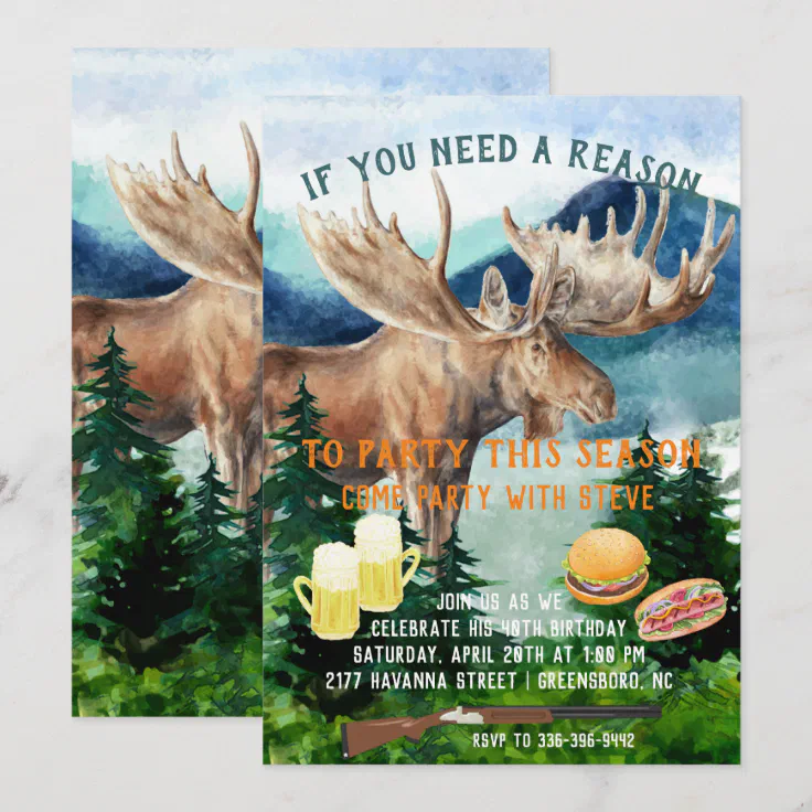 Hunting Themed Party Invitation | Zazzle