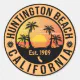 Huntington Beach California Retro Sunset Souvenirs Classic Round ...