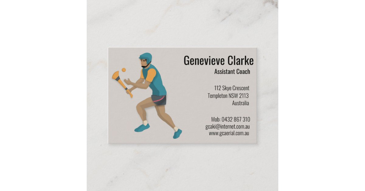 Hurling Business Card | Zazzle