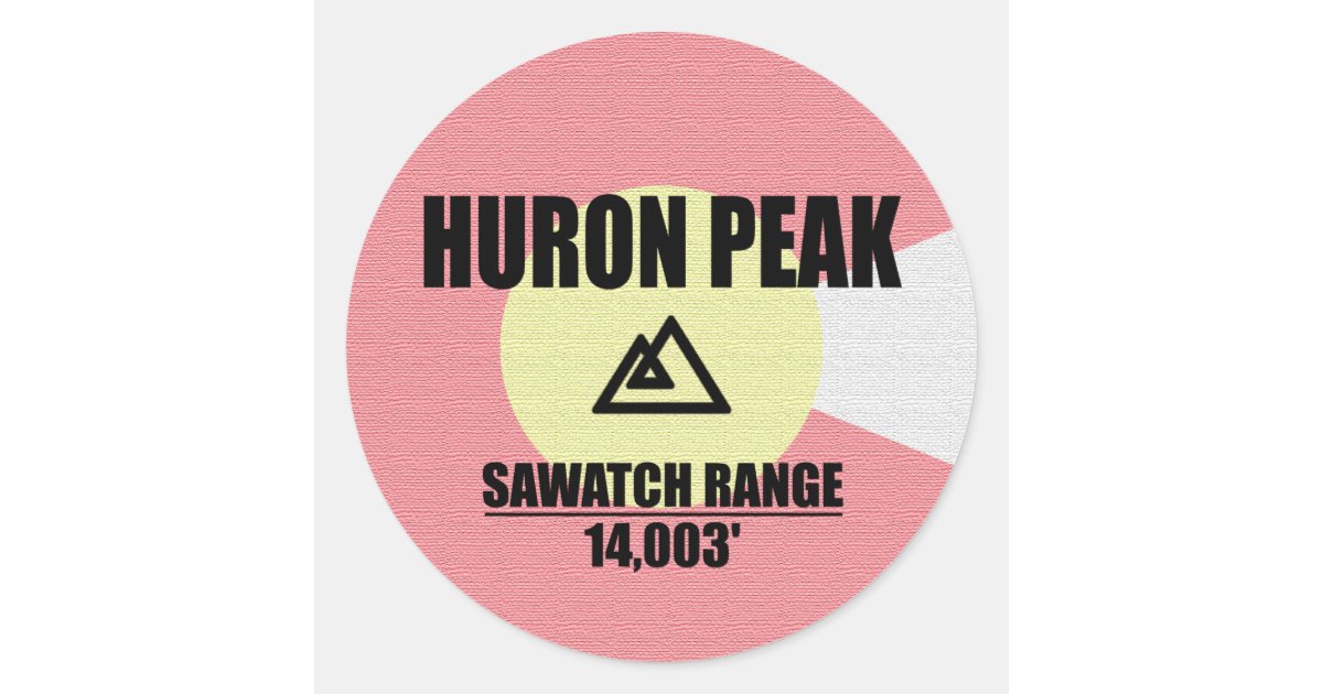 Huron Peak Classic Round Sticker | Zazzle