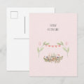 Hurray A Little Girl Cute Mouse With Flowers Card | Zazzle