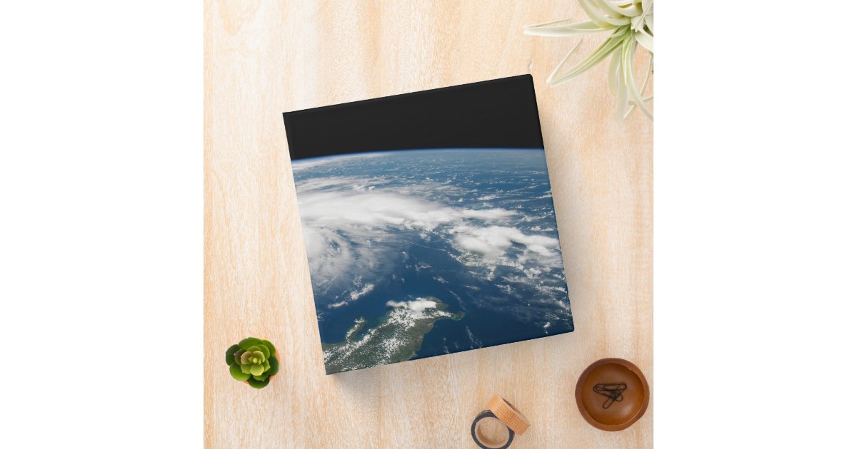 Hurricane Dorian Over The Atlantic Ocean. 3 Ring Binder | Zazzle