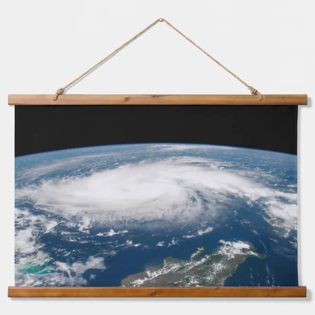 Hurricane Dorian Over The Atlantic Ocean. Hanging Tapestry | Zazzle