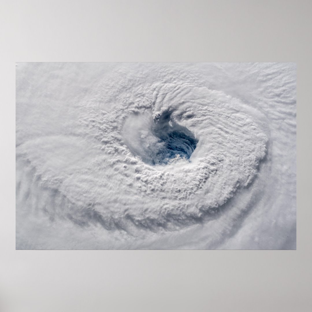Hurricane Florence Eye from Space Poster | Zazzle
