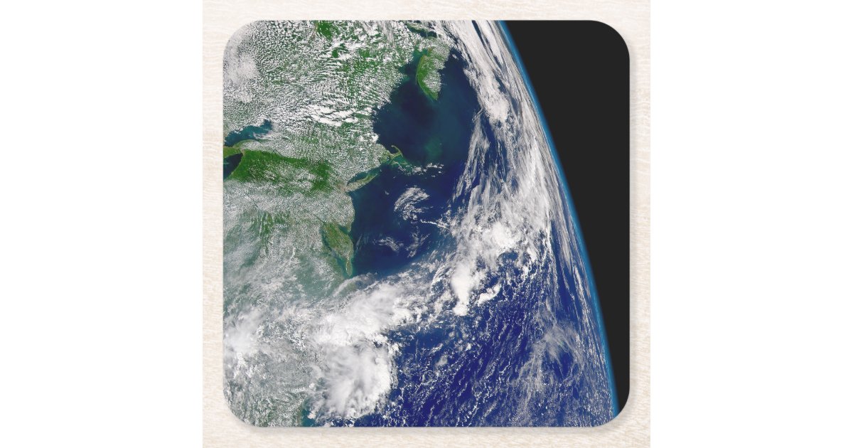 Hurricane Frances On A Partial Earth. Square Paper Coaster | Zazzle