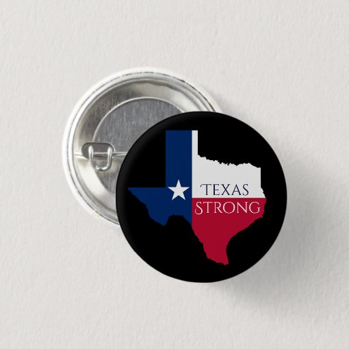 Hurricane Harvey Texas Strong State Flag Button | Zazzle