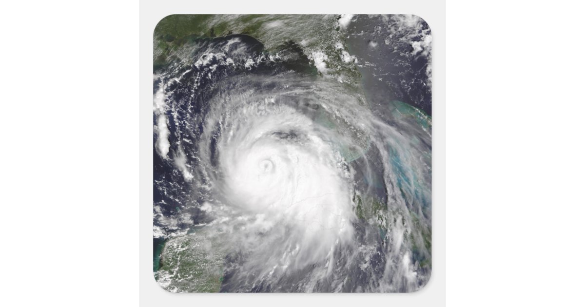 Hurricane Katrina 3 Square Sticker | Zazzle
