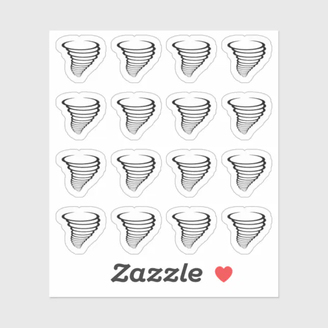 Hurricane Meteorology Weather Forecast Reminder Sticker | Zazzle