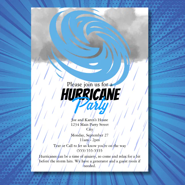 Hurricane Party Invitation | Zazzle