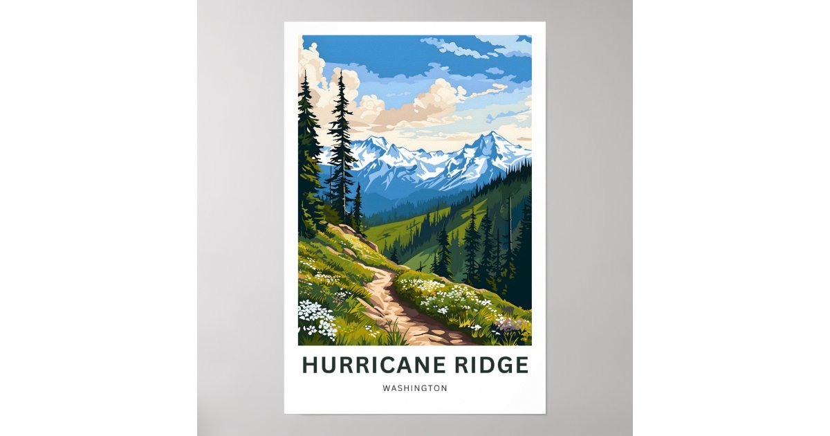Hurricane Ridge Washington Travel Print | Zazzle