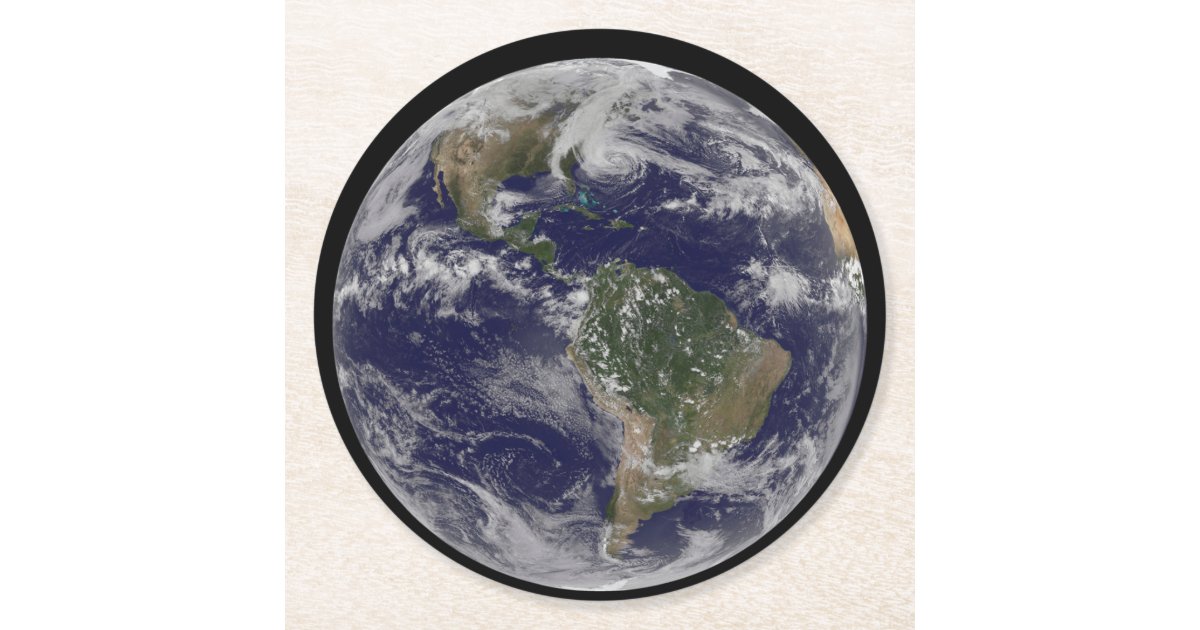 Hurricane Sandy Along The East Coast Of The Us. 2 Round Paper Coaster ...