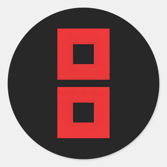 Hurricane Warning Flag Classic Round Sticker | Zazzle