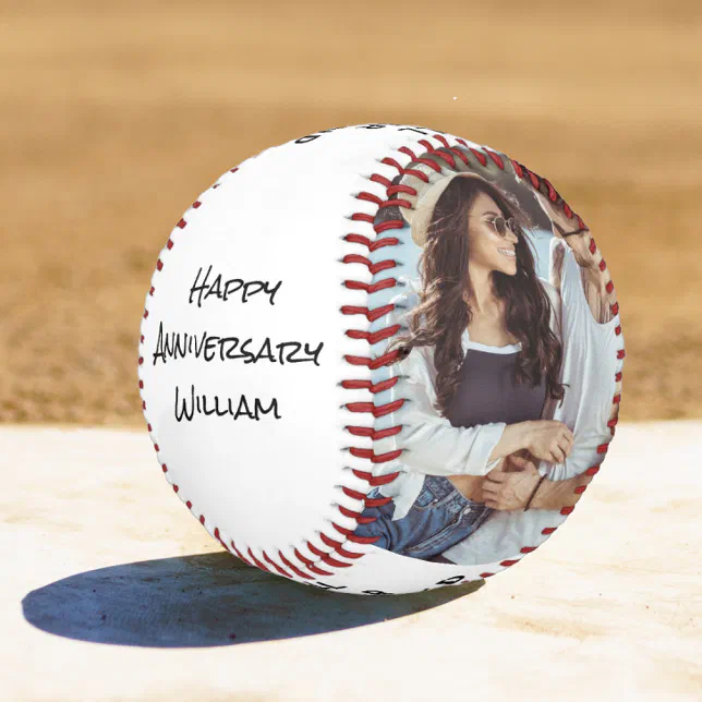 Husband Anniversary Photos Baseball | Zazzle