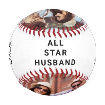 Husband Anniversary Photos Baseball | Zazzle