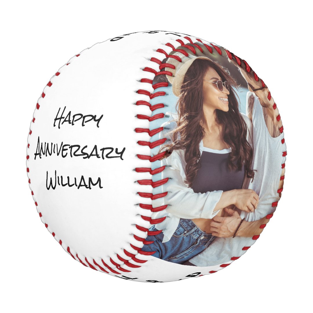 Husband Anniversary Photos Baseball | Zazzle