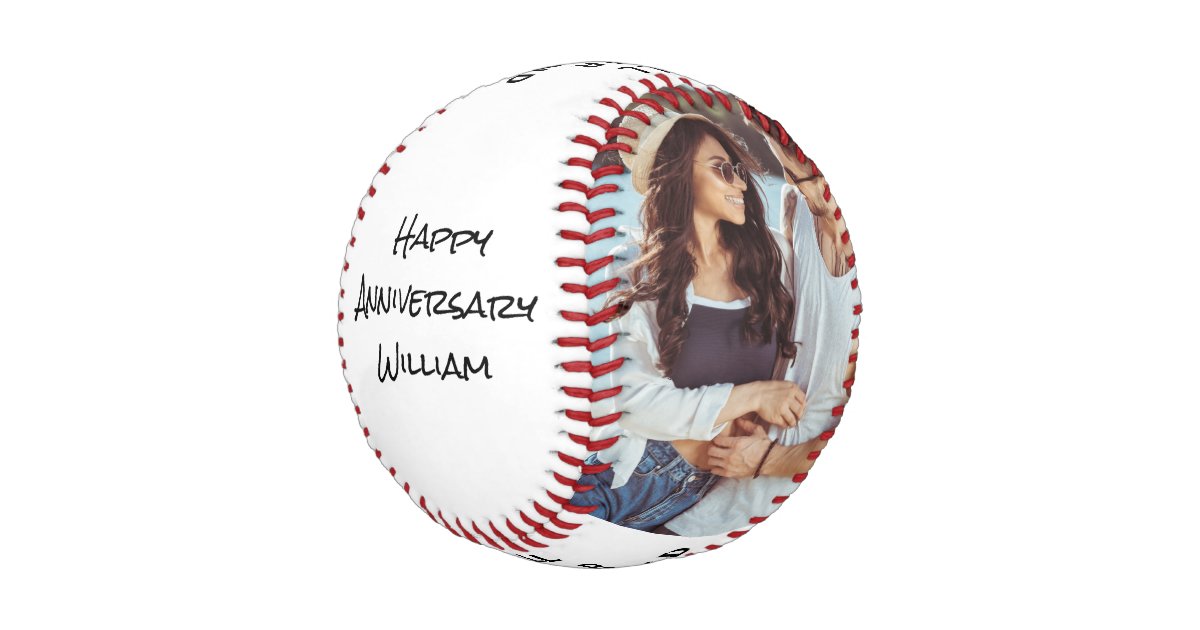 Husband Anniversary Photos Baseball | Zazzle