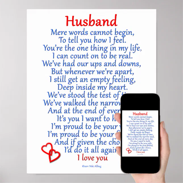 Husband Love Poster | Zazzle