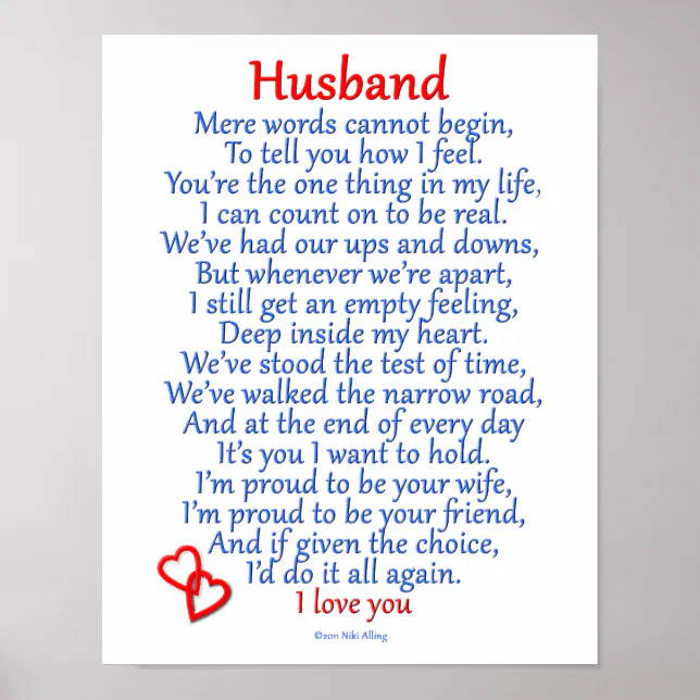 Husband Love Poster Zazzle
