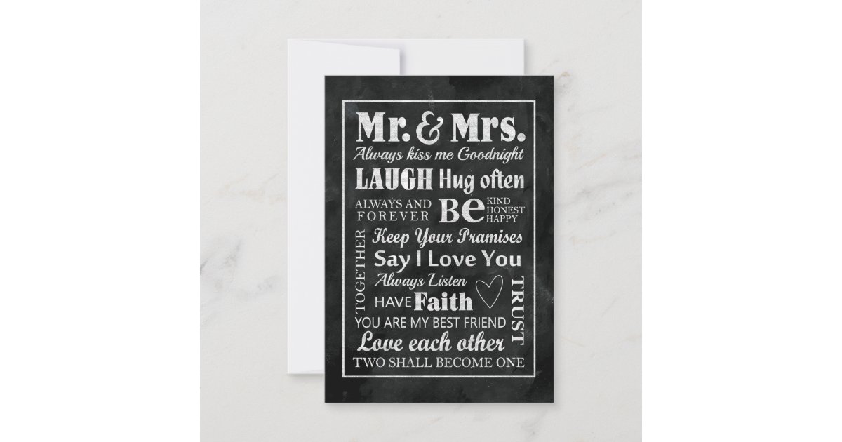 Husband Mr And Mrs Married RSVP Card | Zazzle