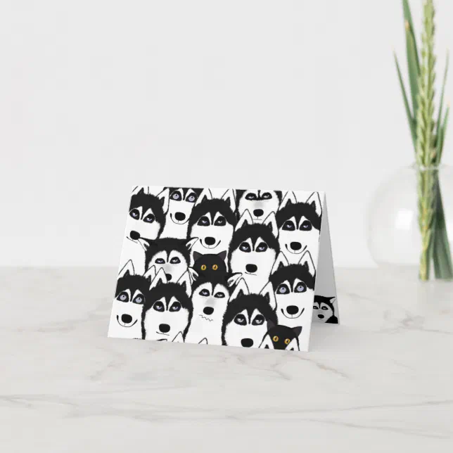 Huskies Greeting Card | Zazzle