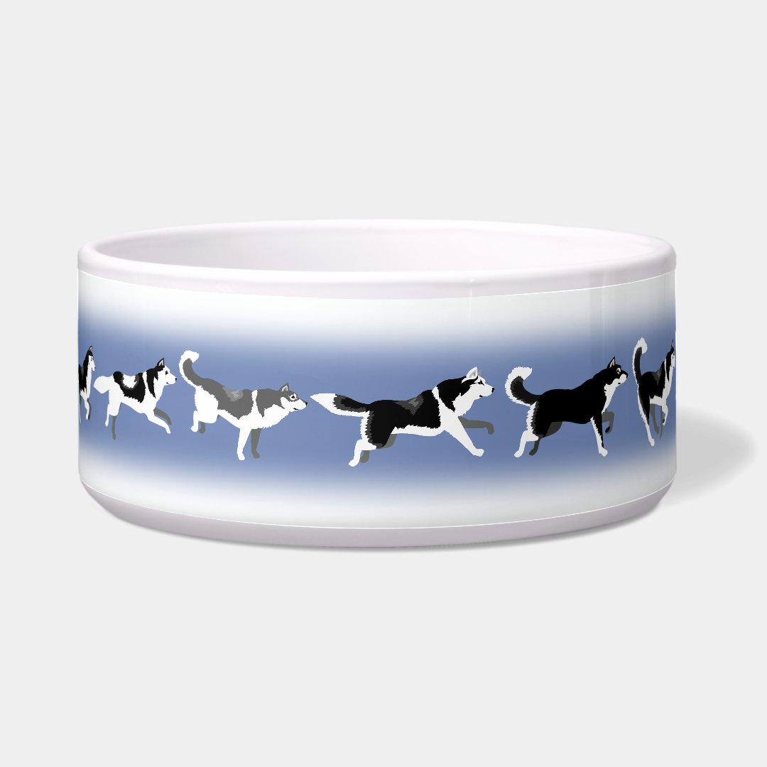 Husky Bowl Cool Siberian Husky Dog Food Dish | Zazzle