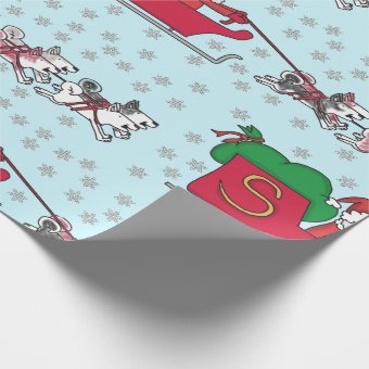 Husky Claus Wrapping Paper | Zazzle