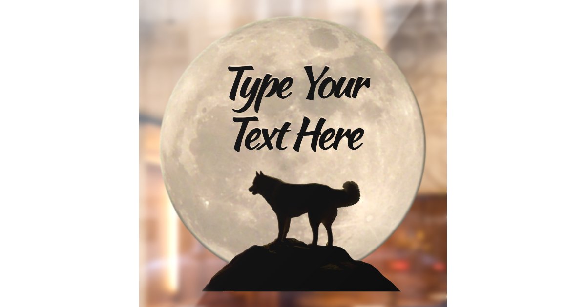Husky Decal Husky Malamute Wolf Dog Window Cling | Zazzle