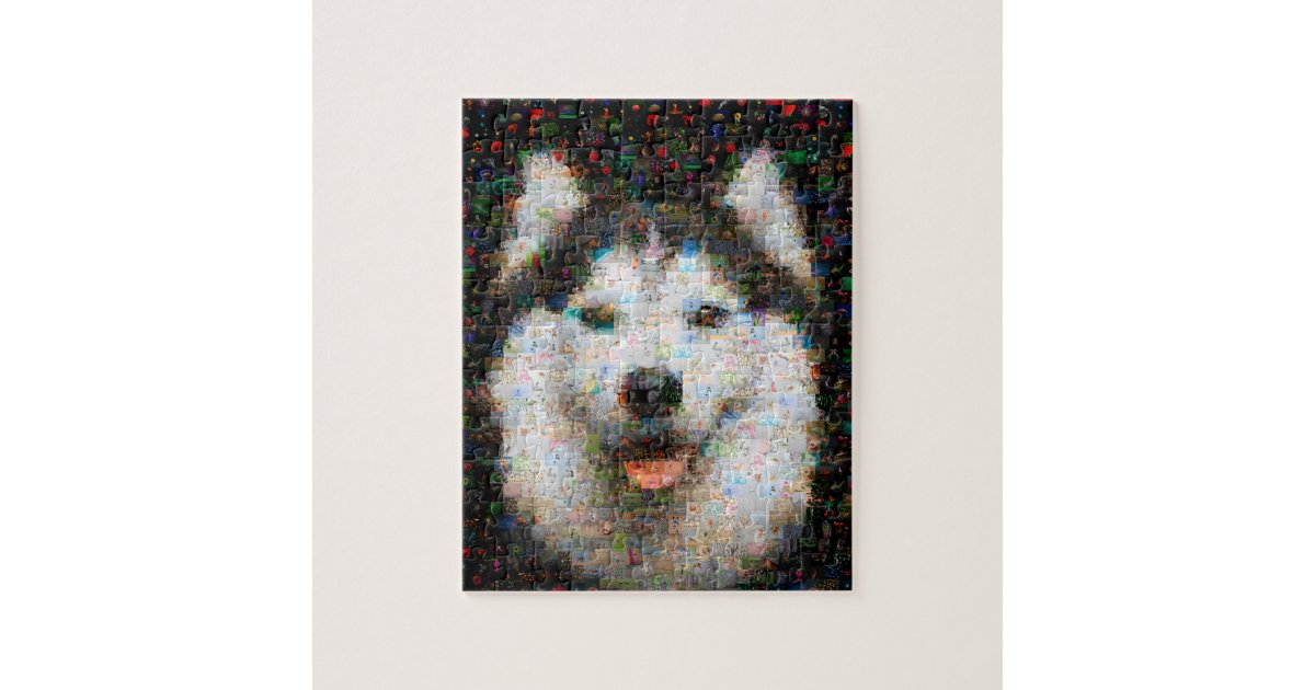 Husky Dog Photo Mosaic Jigsaw Puzzle | Zazzle