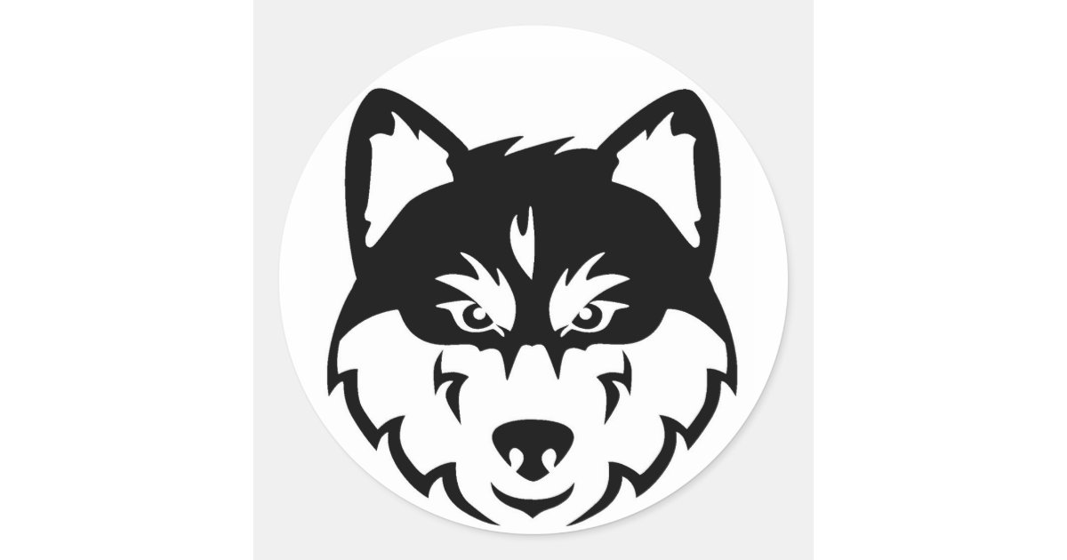 Husky Face Stickers | Zazzle
