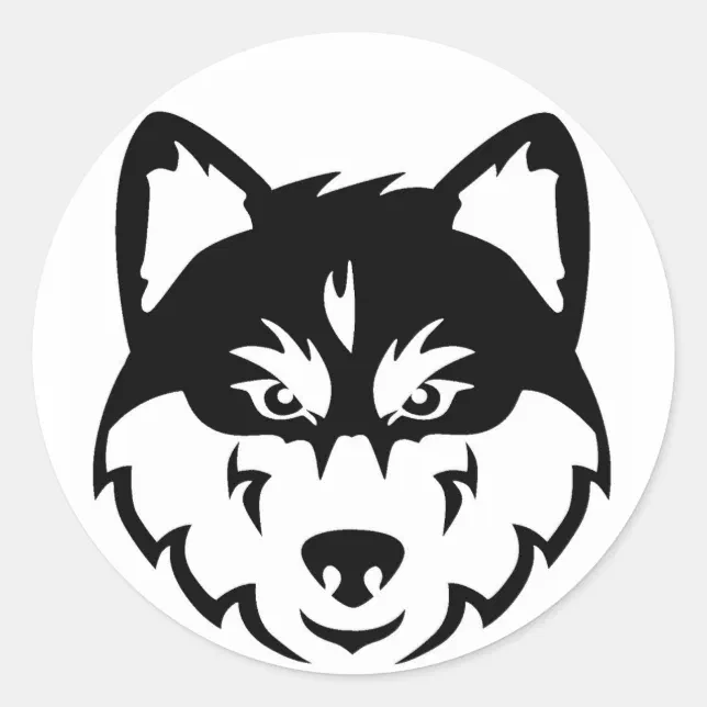 Husky Face Stickers | Zazzle