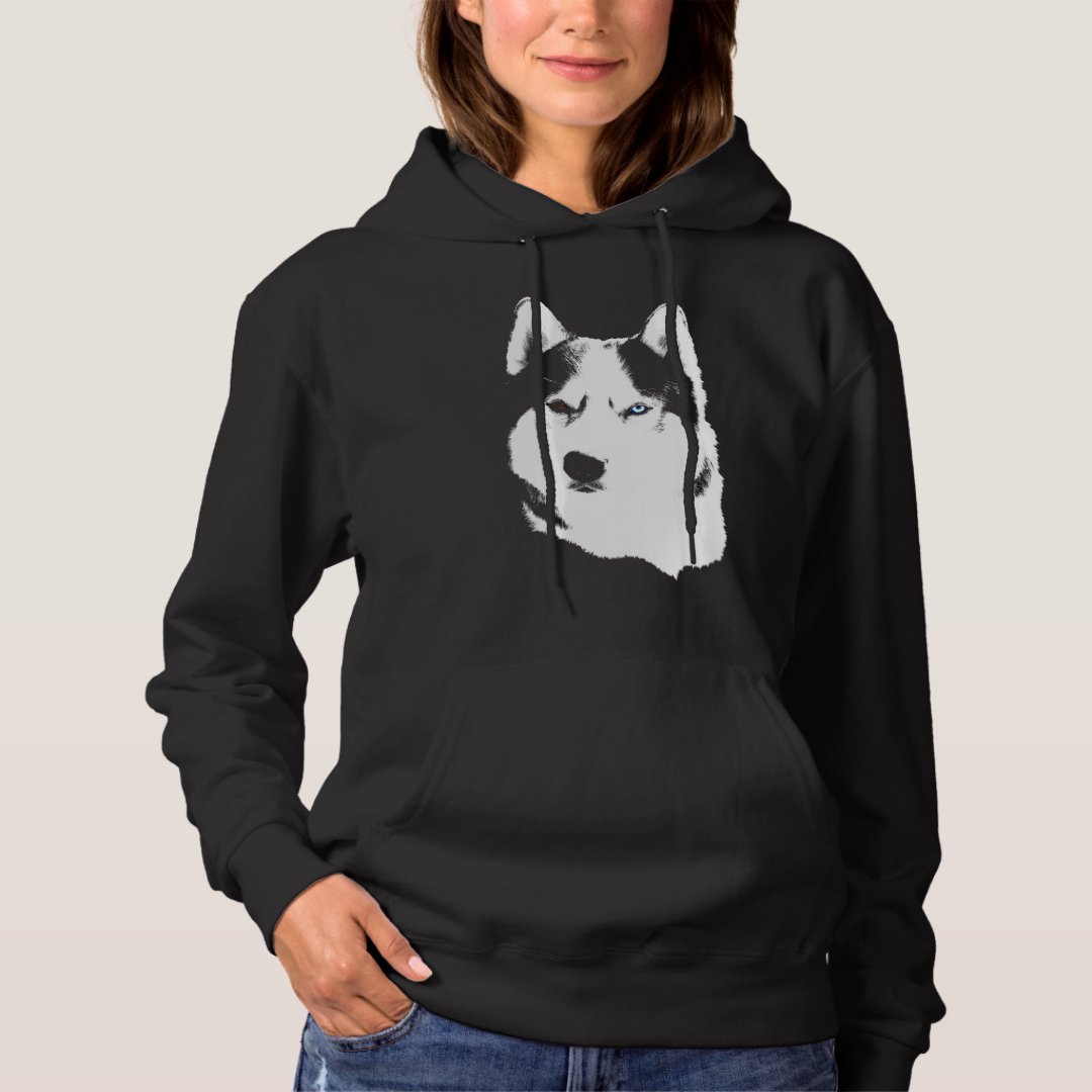 Husky Hoodie Shirt Women's Hooded Husky Sweatshirt | Zazzle
