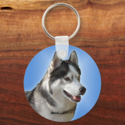 Husky Keychain Siberian Husky Malamute Dog Gifts | Zazzle