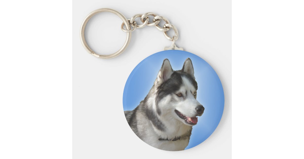 Husky Keychain Siberian Husky Malamute Dog Gifts | Zazzle.com