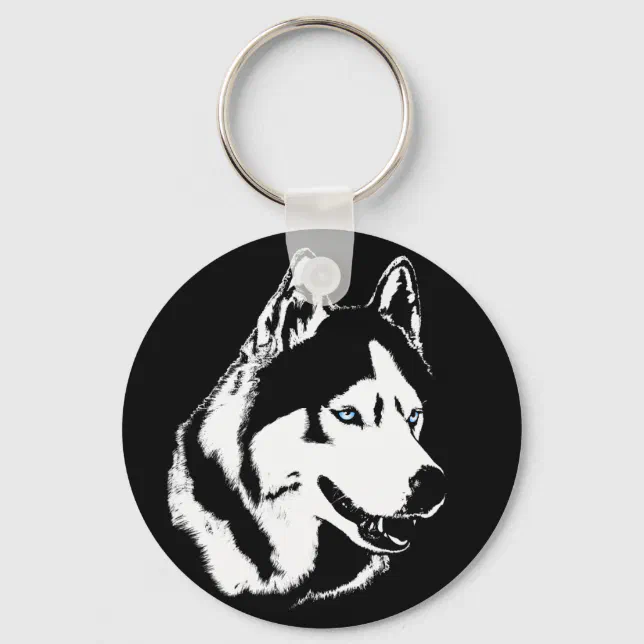 Husky Keychain Siberian Husky Malamute Dog Gifts | Zazzle
