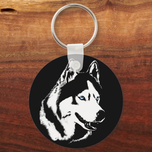 Husky Keychain Siberian Husky Malamute Dog Gifts | Zazzle