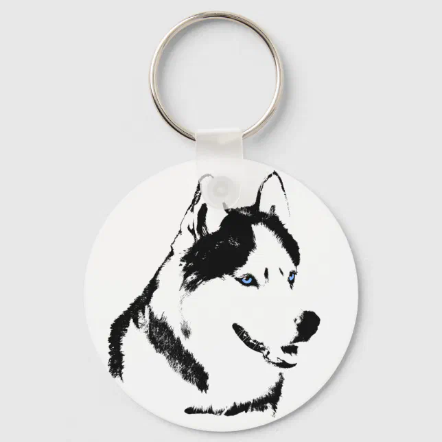 Husky Keychain Siberian Husky Malamute Dog Gifts | Zazzle