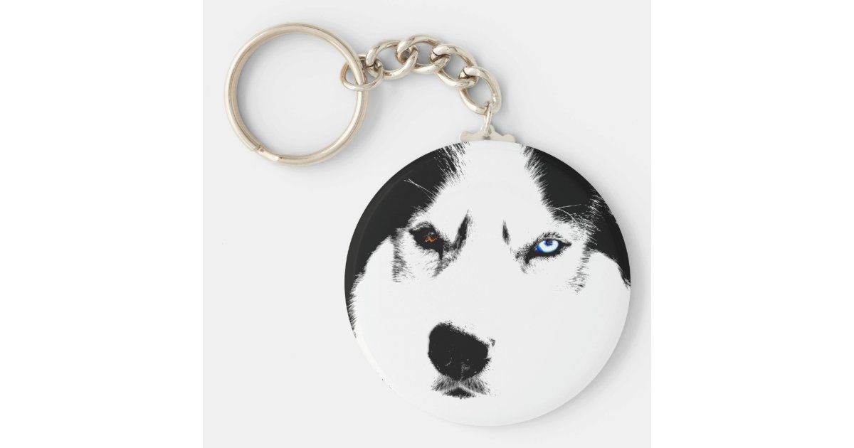 Husky Keychain Siberian Husky Malamute Gifts | Zazzle