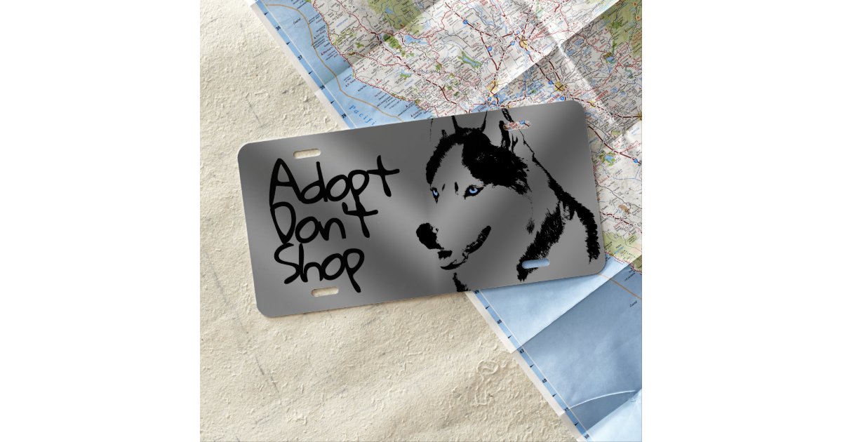 Husky License Custom Husky Malamute License Plate | Zazzle