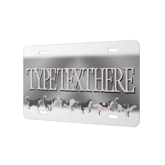 Husky License Custom Husky Sled Team License Plate | Zazzle