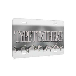 Husky License Custom Husky Sled Team License Plate | Zazzle