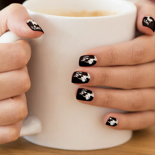 Husky Pup Fingernails Cool Husky Pup Decor Minx Nail Art | Zazzle