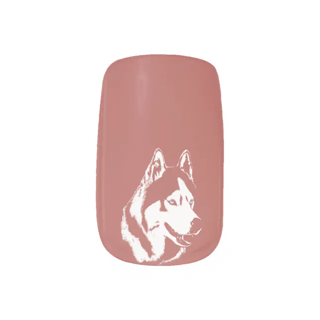 Husky Pup Fingernails Husky Sled Dog Minx Nail Art | Zazzle