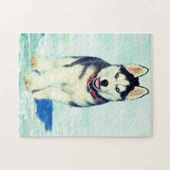 Husky Puppy Puzzle | Zazzle