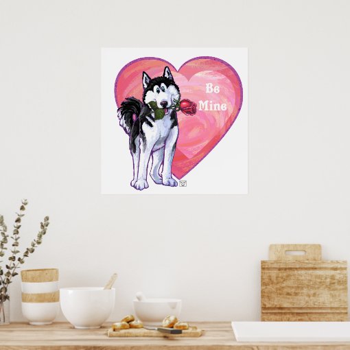Husky Valentine's Day Poster | Zazzle