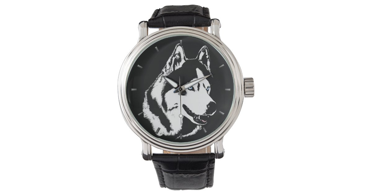 Husky Watch Siberian Husky Malamute Wrist Watch | Zazzle
