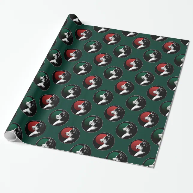 Husky Wrapping Paper Christmas Husky Gift Paper | Zazzle