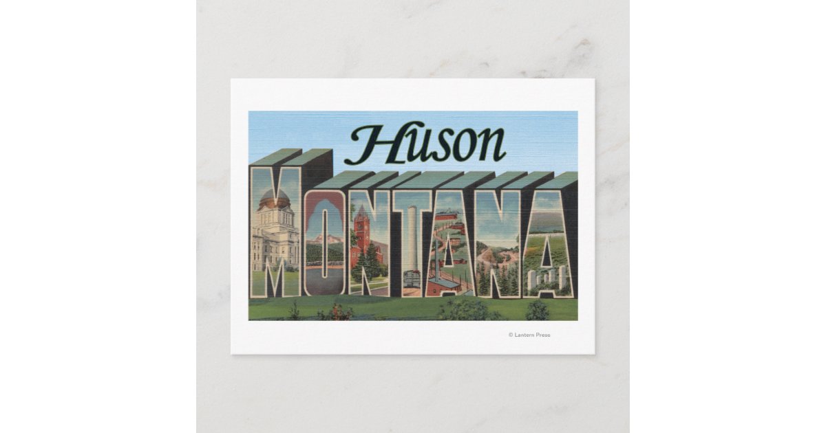 Huson, MontanaLarge Letter ScenesHuson, MT Postcard | Zazzle