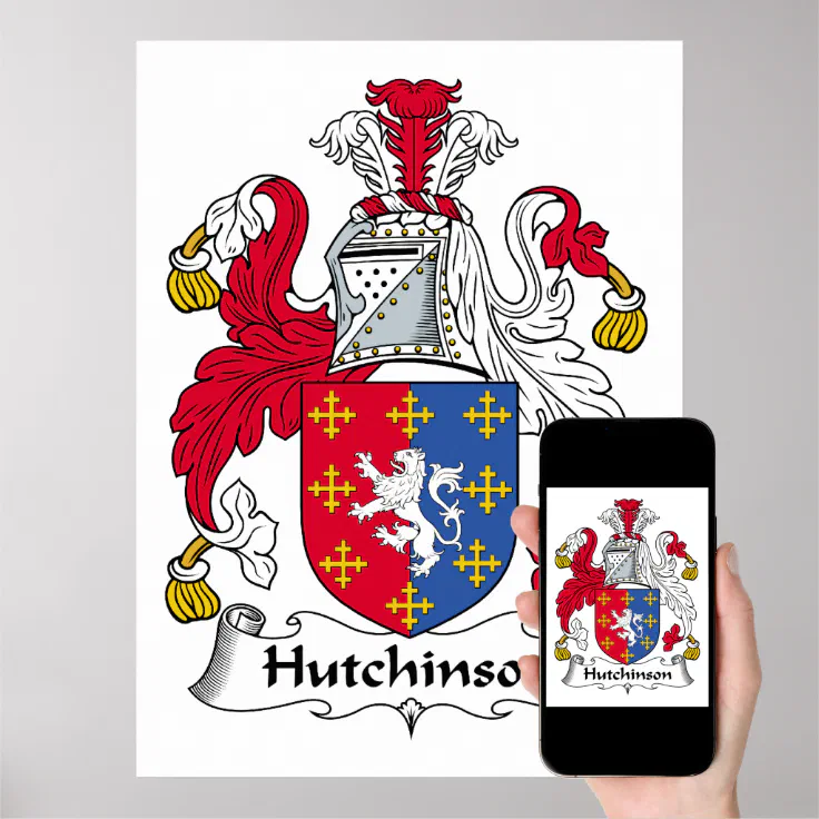 Hutchinson Family Crest Poster | Zazzle